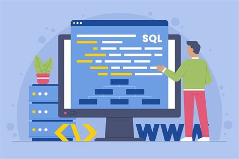 평면 디자인 Sql 그림 무료 벡터