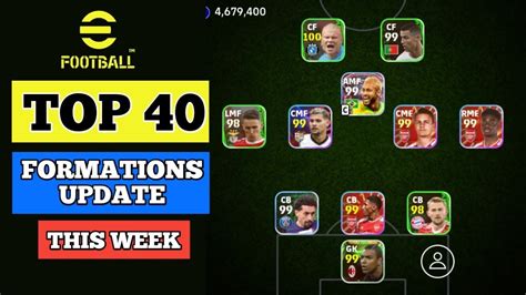 Top 40 Formations Update This Week In EFootball 2024 All Formations