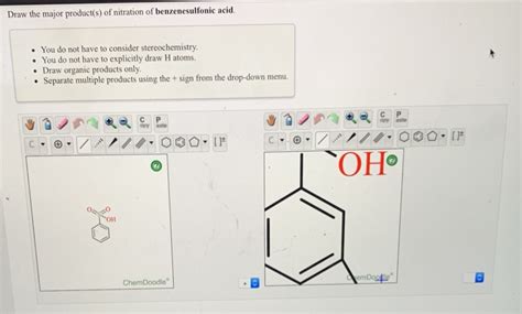 Solved Draw The Major Product S Of Nitration Of Chegg