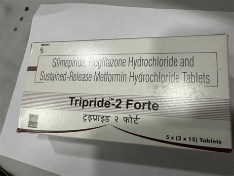 Glimepiride Pioglitazone Hydrochloride Sustained Release Metformin Hydrochloride Tablets At Rs