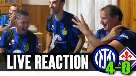 Live Reaction Inter Fiorentina 4 0 Youtube