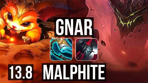 GNAR Vs MALPHITE TOP 4 1 7 1 1M Mastery KR Master 13 8 YouTube