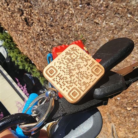 custom engraved qr code networking marketing fidget keychain etsy