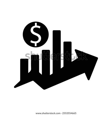Finance Icon Dollar Arrow Dollar Chart Stock Vector Royalty Free