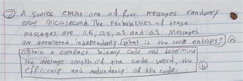 solved a source emits one of four messages randomly ever