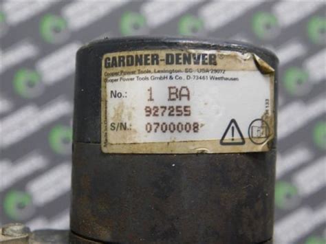 Gardner Denver Nut Runner Assembly Damaged Connector See Pictures In