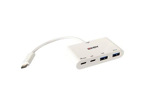 Lindy HUB 4 Port USB 3 1 Gen2 2 X USB A 2 X USB C Med PD 10Gbps Leteng AS