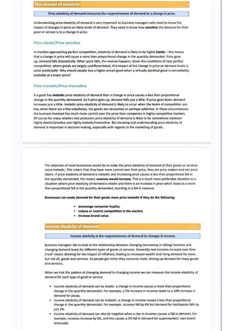 The Concepts Of Elasticity B A Economics MG University Studocu