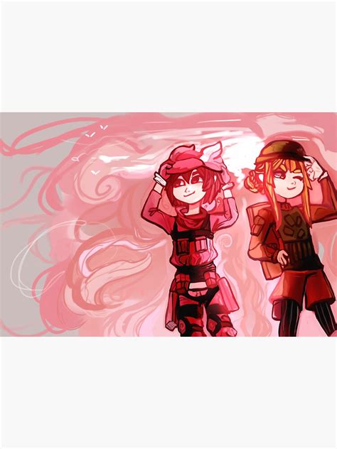 Ggo Llenn And Fuka Sticker By Guavamama Redbubble