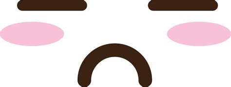 Sad Face Kawaii Comic Character Royalty Free Vector Image