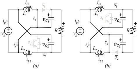 double dual boost converter switching states download scientific diagram