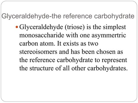 Monosaccharides Structural Aspects Pptx