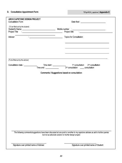 Architectural Capstone Consultation Form Pdf
