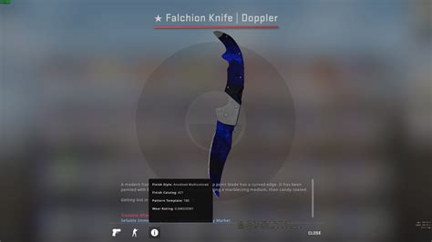 Pc Fn ★ Falchion Knife Doppler Float 0048 Rglobaloffensivetrade