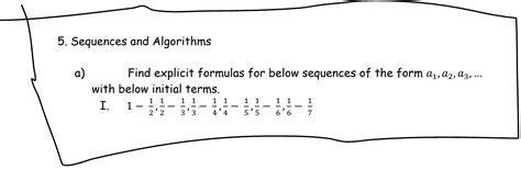 Solved 5 Sequences And Algorithms A Find Explicit Formulas