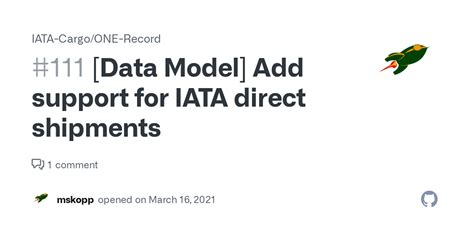 Data Model Add Support For Iata Direct Shipments · Issue 111 · Iata