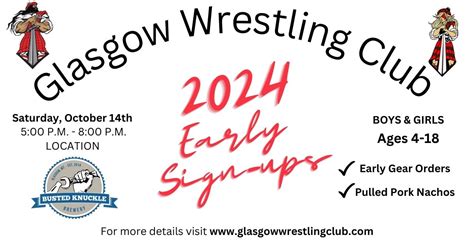 2024 EARLY Registration Glasgow Wrestling Club