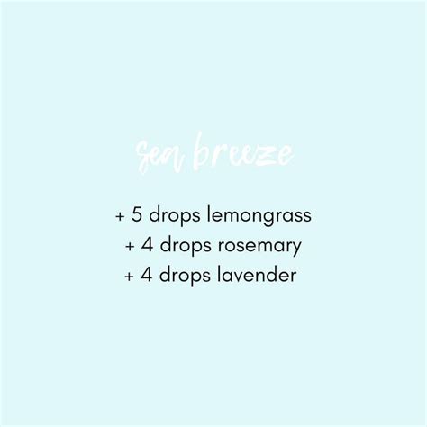 Sea Breeze Diffuser Blend Refreshing Summertime Essential Oil Mix