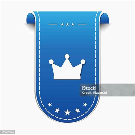 Desain Ikon Vektor Biru Mahkota Ilustrasi Stok Unduh Gambar Sekarang