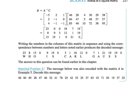 solved example 5 cryptography the message 46 84 85 28 47 46