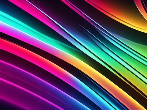 Premium Photo RGB Abstract Dark Background With Flowing Colorful Waves Line Abstract