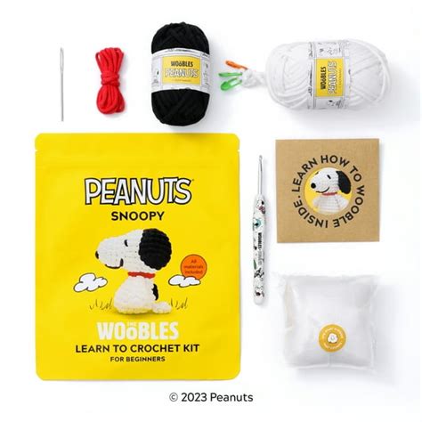 The Woobles Crochet Amigurumi Kit Snoopy Character Learn To Crochet