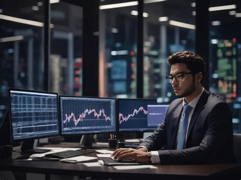 Premium Ai Image Financial Analyst Examining