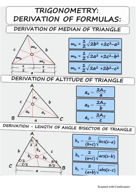 Solution Derivation Of Trigonometric Formulas And Spherical