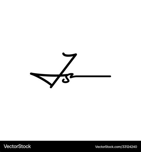 Letter Js Signature Logo Template Royalty Free Vector Image