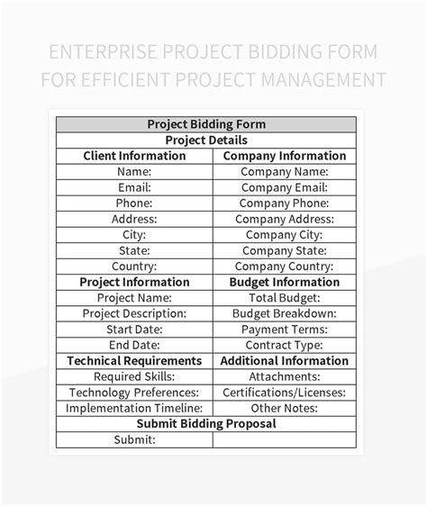 Efficient Bid Tracking For Enhanced Project Management Excel Template