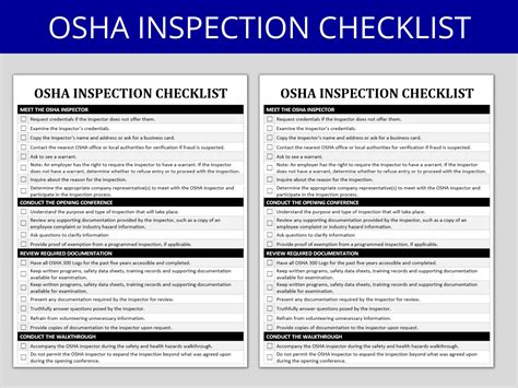Osha Safety Inspection Forms