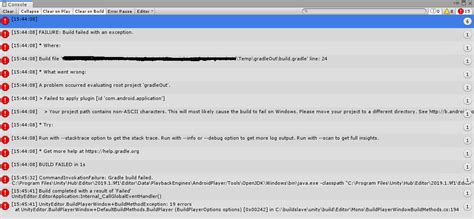 Unity Android Build Error After Upload Project To New Version Stack