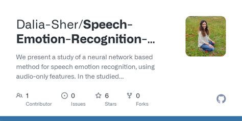 Speech Emotion Recognition Using Blstm With Attention Main Py At Main · Dalia Sher Speech