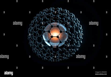 Biochemistry Scientific Node Molecular Connection 3d Rendering Computer Digital Drawing Stock