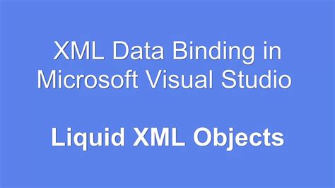 Generate C From Xml In Visual Studio With Liquid Xml Objects Youtube