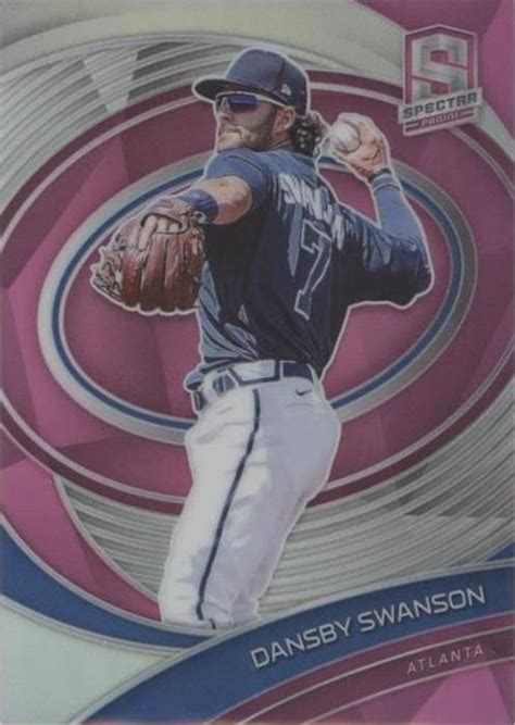 Panini Spectra Neon Pink Prizm Dansby Swanson For Sale