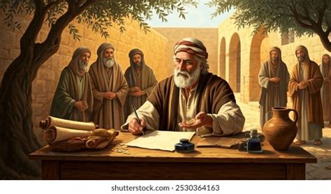 Holy Apostle Paul Dictates Letter Scribe Ai Generated Image 2599677869