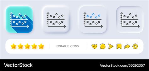 Dot Plot Graph Line Icon Presentation Chart Sign Vector Image