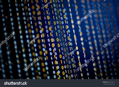 Digital Binary Data On Computer Screen Stock Photo Shutterstock