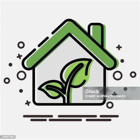 아이콘 에코 하우스 생태 및 환경 요소 Mbe 스타일의 아이콘입니다 인쇄물 포스터 로고 인포그래픽 등에 적합합니다 0명에 대한 스톡 벡터 아트 및 기타 이미지 Istock