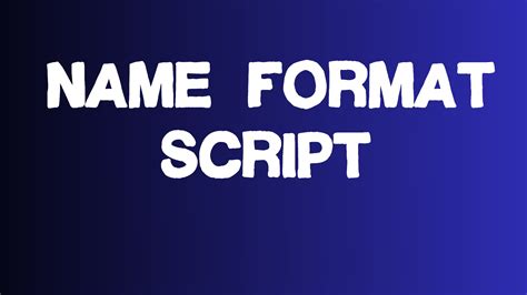STANDALONE Name Format Script FiveM Releases Cfx Re Community