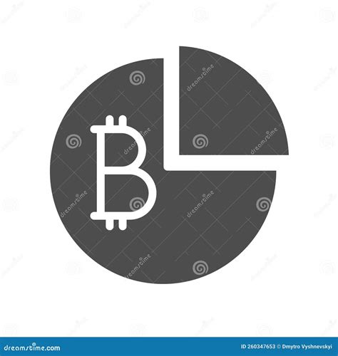 Bitcoin Diagram Silhouette Vector Icon Stock Vector Illustration Of