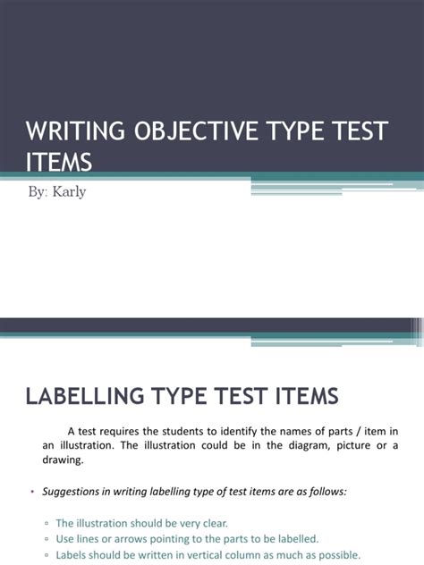 Writing Objective Type Test Item Final Pdf Cognitive Science Cognition