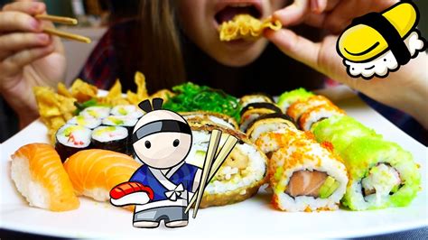 Asmr Sushi Eating Sounds Youtube