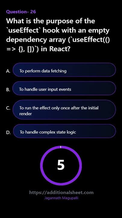 What Is The Purpose Of The Useeffect Hook With An Empty Dependency