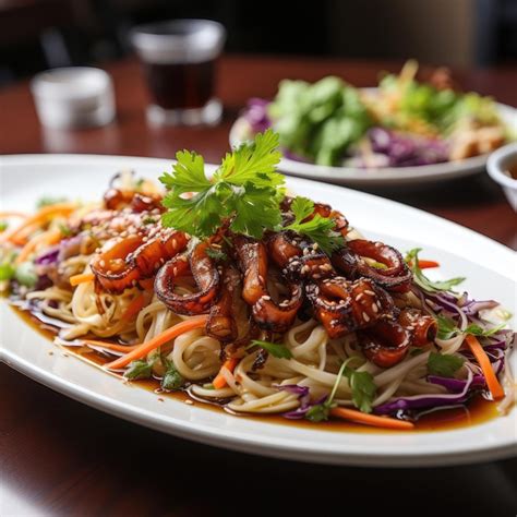 Premium Photo Nakji Bokkeum Spicy Stirfried Baby Octopus With