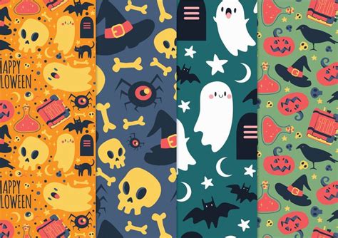 Set Of Spooky Halloween Elements