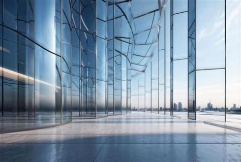 Premium Photo Dawn Reflecting On Modern Glass Architecture