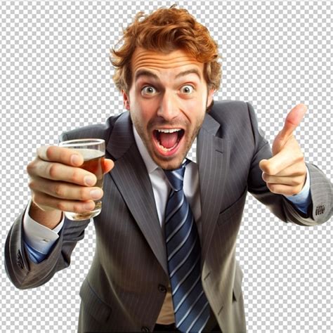 Crazy And Drunk Businessman Premium Ai Generated Psd