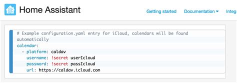 Icloud Calendar Integration Configuration Home Assistant Community